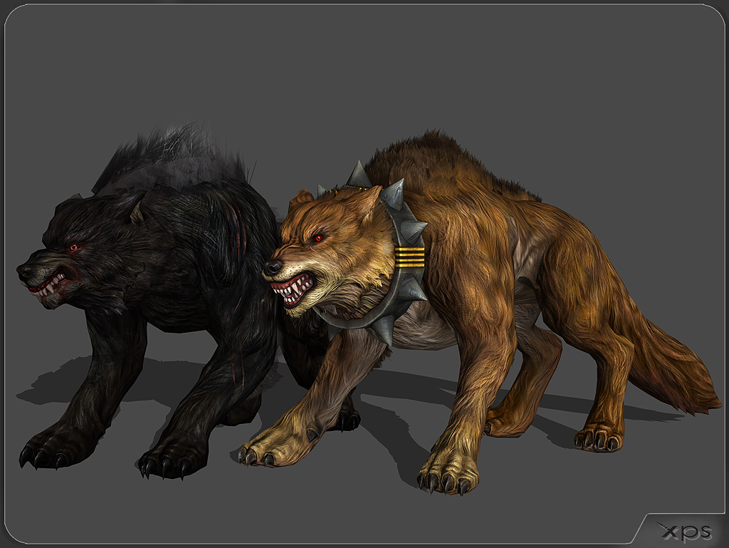 Silverback wolf and Dire wolf by aleksiszet by aleksiszet on DeviantArt