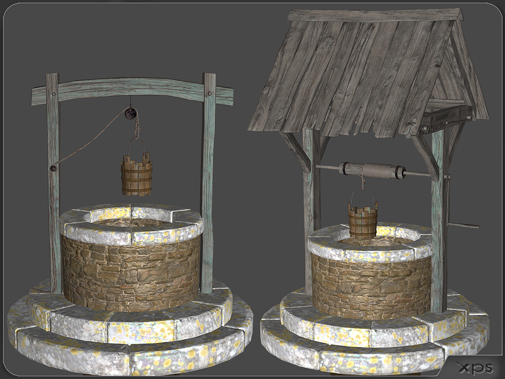 Medieval well by aleksiszet by aleksiszet on DeviantArt