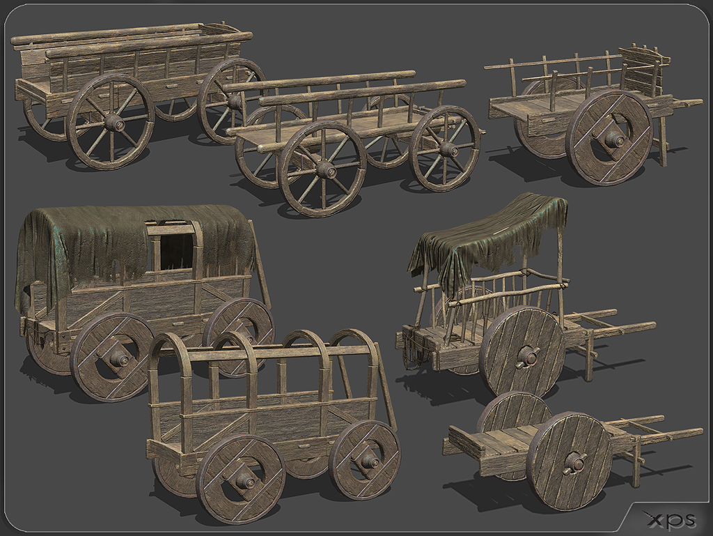 Medieval carts by aleksiszet by aleksiszet on DeviantArt