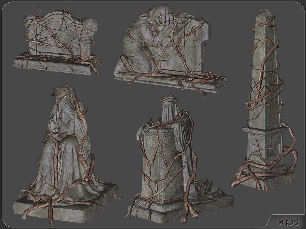 Graveyard statue by aleksiszet by aleksiszet on DeviantArt