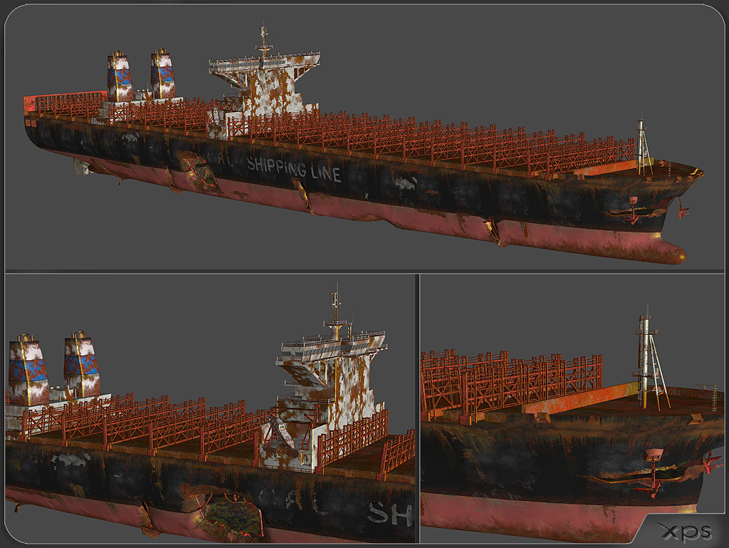 The Rusty Container Ship by aleksiszet by aleksiszet on DeviantArt