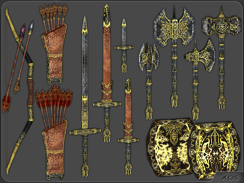 Ebony Weapons by aleksiszet by aleksiszet on DeviantArt