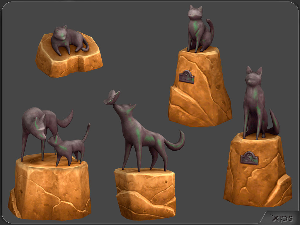 Animal Statues (ts4) by aleksiszet by aleksiszet on DeviantArt