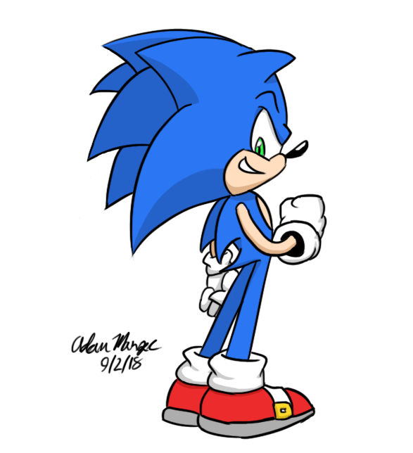 SonicPosed by MartyMcHigh on DeviantArt
