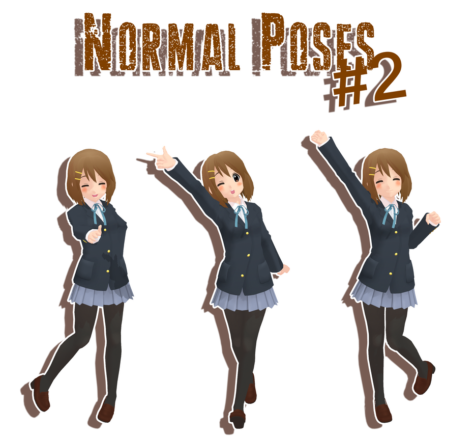 MMD - normal poses#2 DL by MMDMikuxLen on DeviantArt