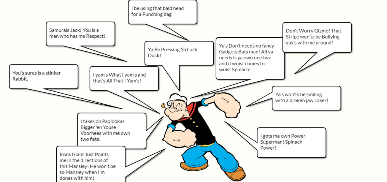 Cartoon All Stars Multiversus Popeye quotes by Gojira012 on DeviantArt
