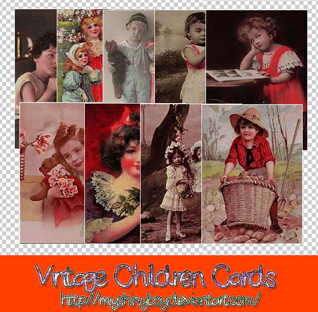 Vintage Children Cards by MyShinyBoy on DeviantArt