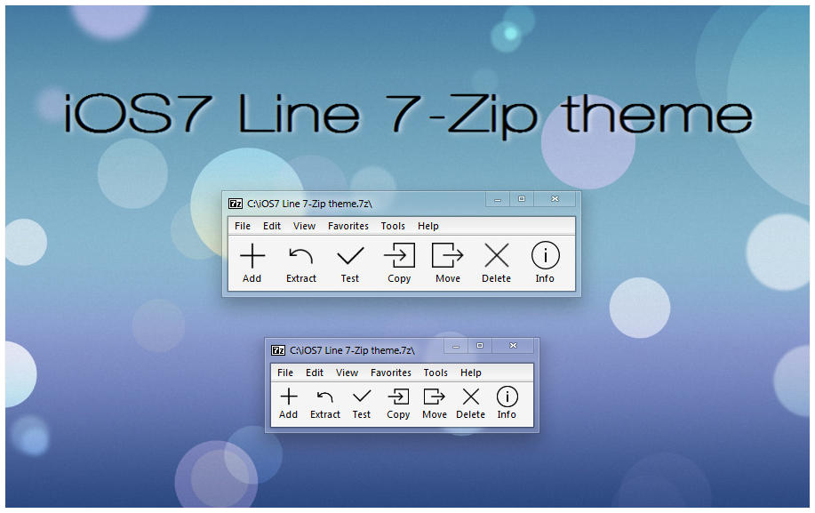 iOS7 Line 7-Zip theme by alexgal23 on DeviantArt
