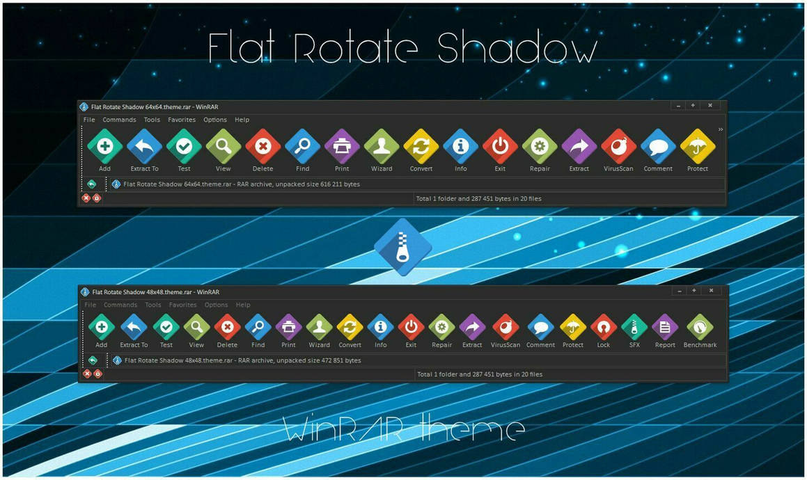 Flat Rotate Shadow WinRAR theme by alexgal23 on DeviantArt