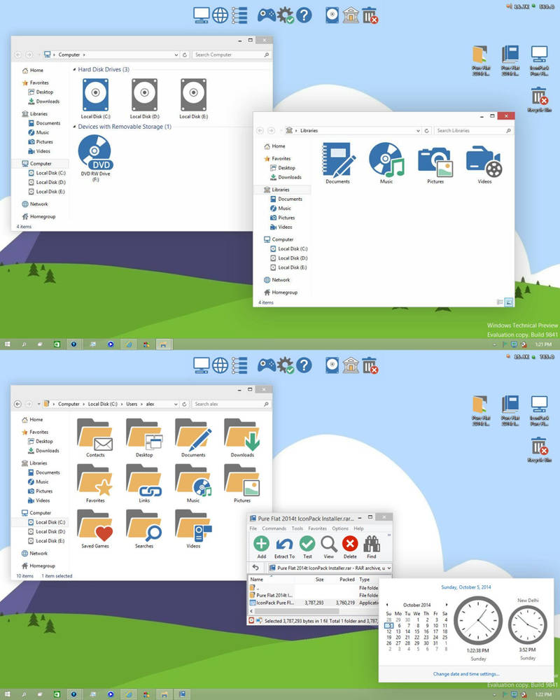 Pure Flat 2014 IconPack Installer by alexgal23 on DeviantArt