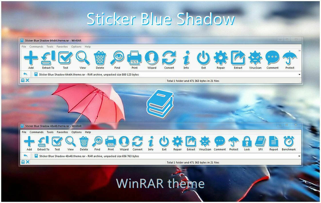 Sticker Blue Shadow WinRAR theme by alexgal23 on DeviantArt