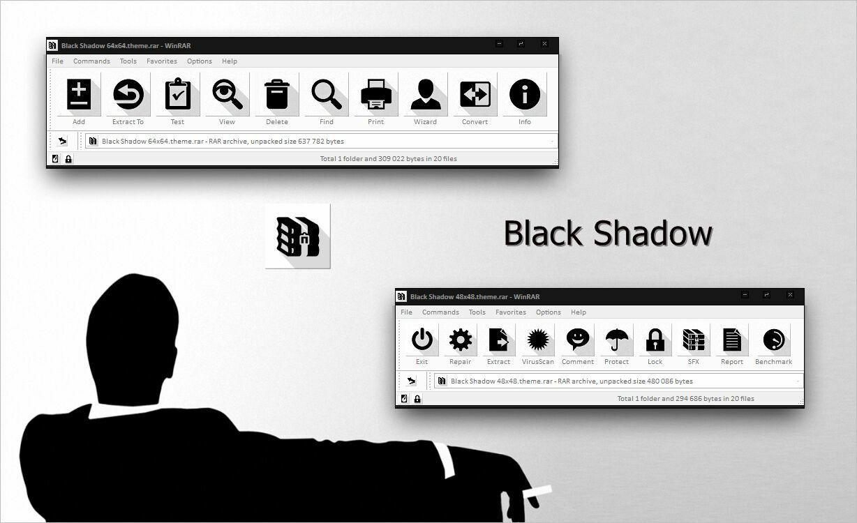 Black Shadow WinRAR theme by alexgal23 on DeviantArt