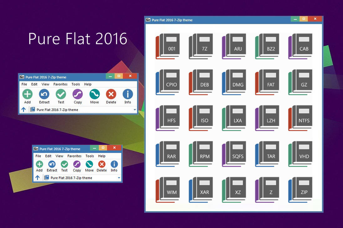 Pure Flat 2016 7-Zip theme by alexgal23 on DeviantArt