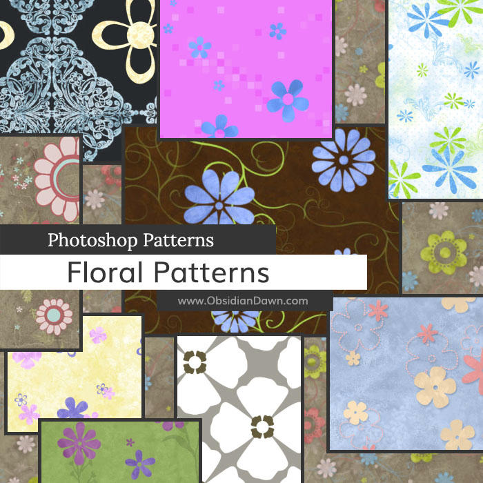 Floral Photoshop Patterns by redheadstock on DeviantArt