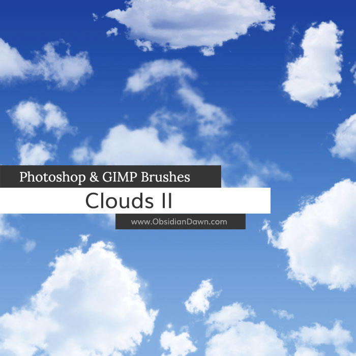 Clouds II Photoshop and GIMP Brushes by redheadstock on DeviantArt