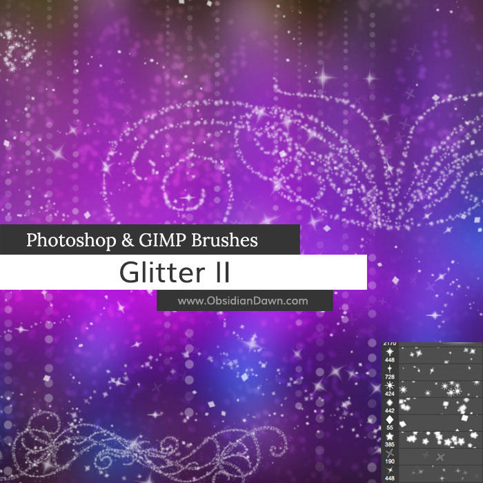 Glitter II Photoshop and GIMP Brushes by redheadstock on DeviantArt