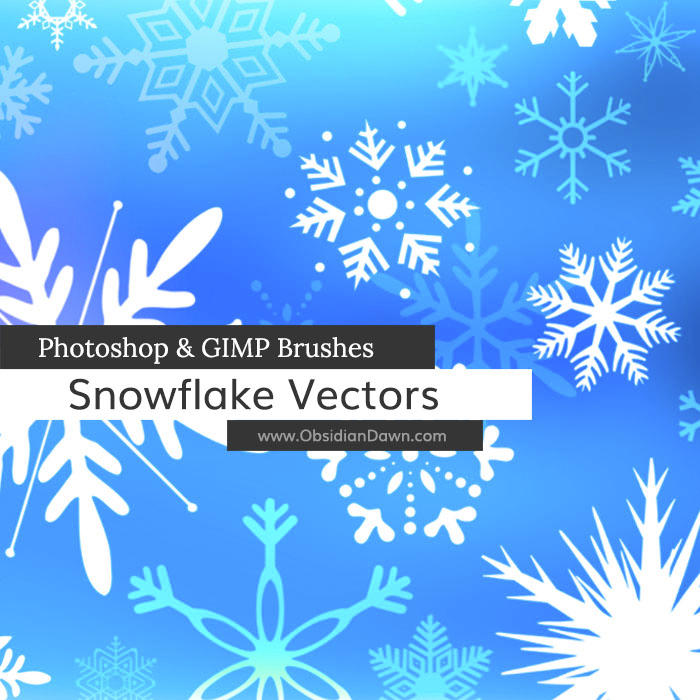 Snowflake Vectors Photoshop and GIMP Brushes by redheadstock on DeviantArt