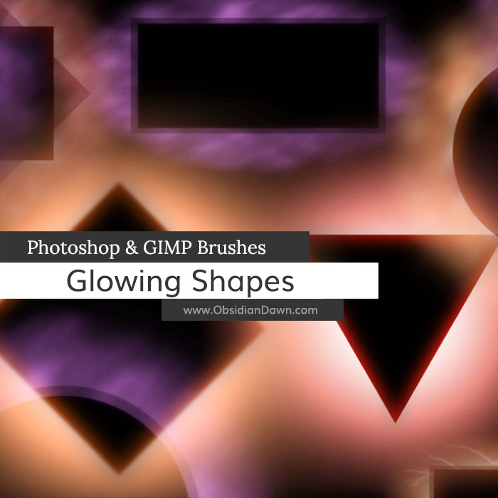 Glowing Shapes Borders Photoshop and GIMP Brushes by redheadstock on DeviantArt