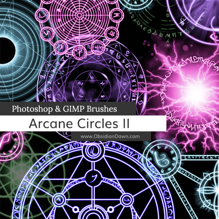 Arcane Circles II Photoshop and GIMP Brushes by redheadstock on DeviantArt