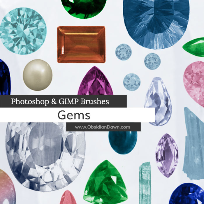 Gems and Stones Photoshop and GIMP Brushes by redheadstock on DeviantArt