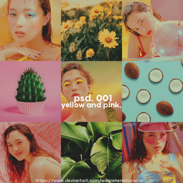 yellow and pink. psd 001 by WeAreHereMonstaX by WeAreHereMonstaX on ...