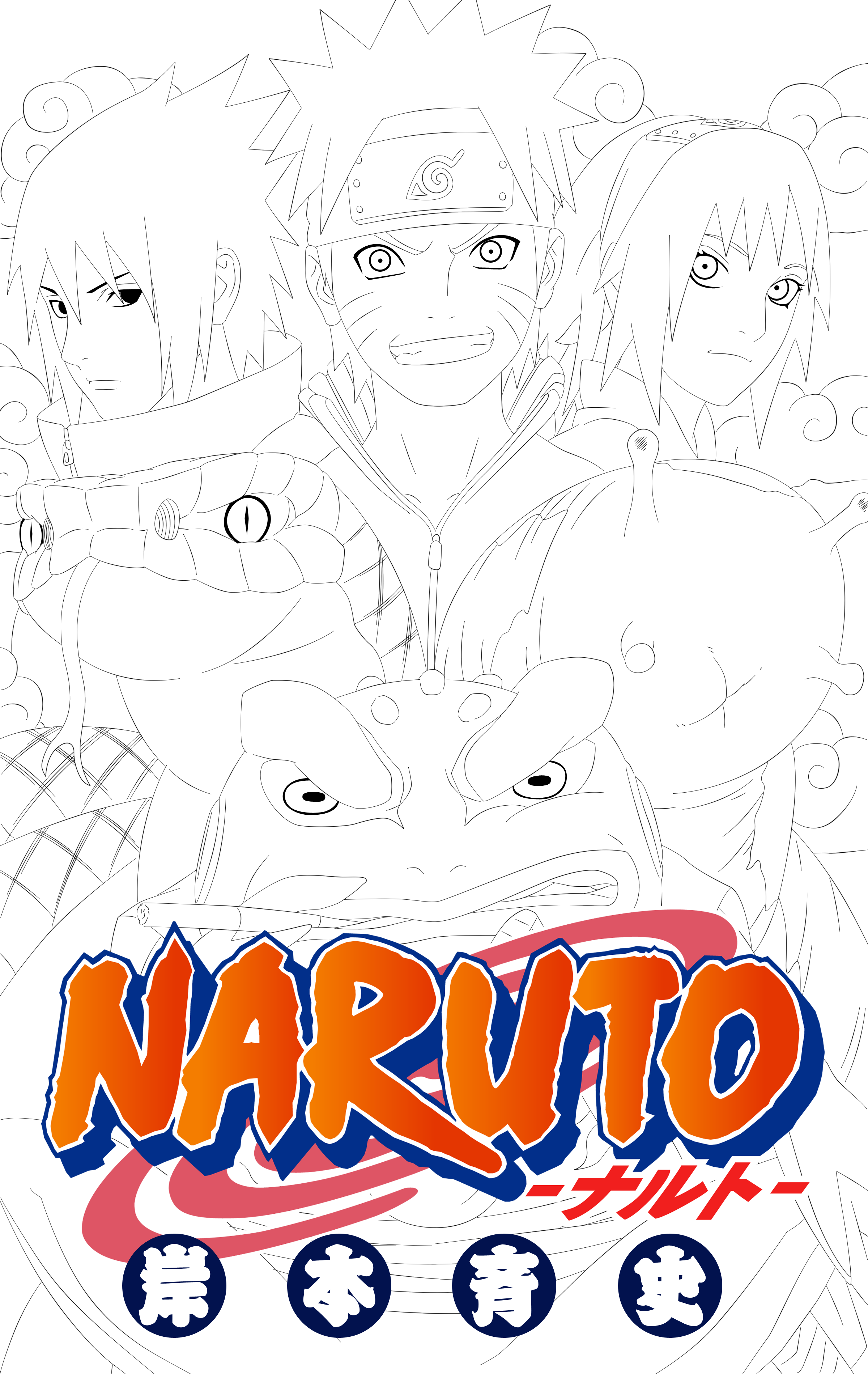 Naruto Cover 66 Lineart by themnaxs on DeviantArt