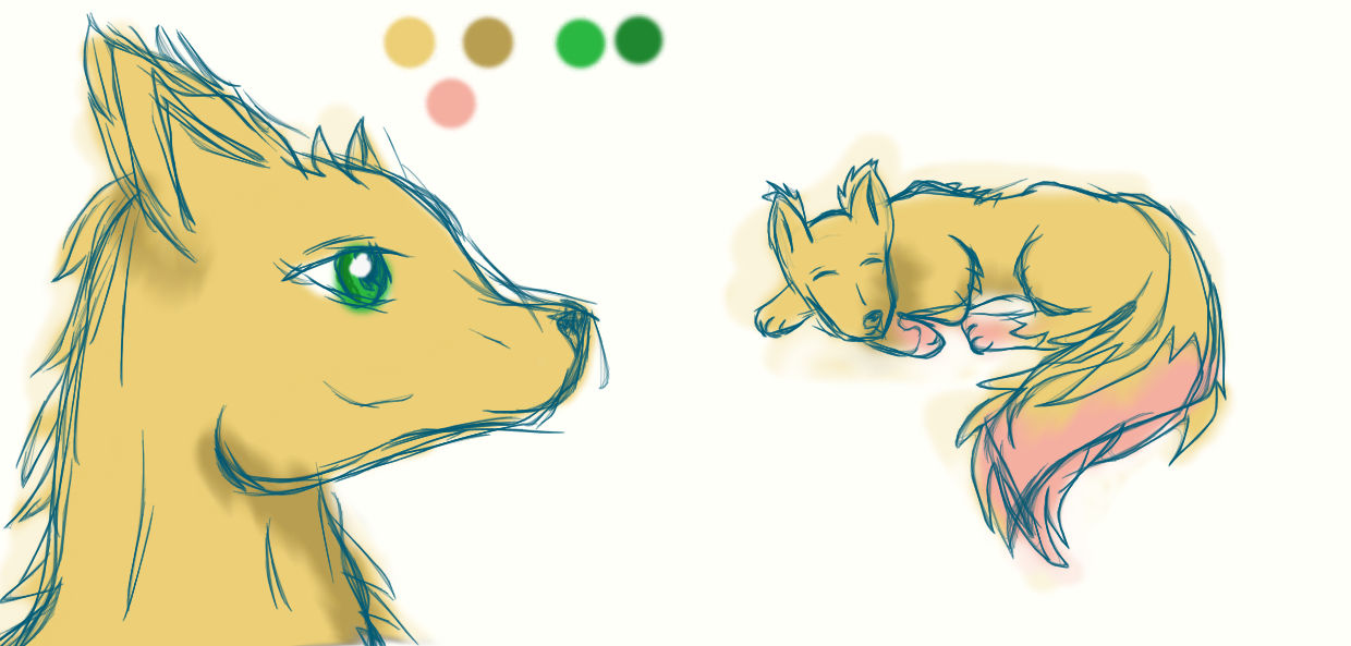 quick colour and sketch of my fox character. by TheBattlesAgainstUs on ...