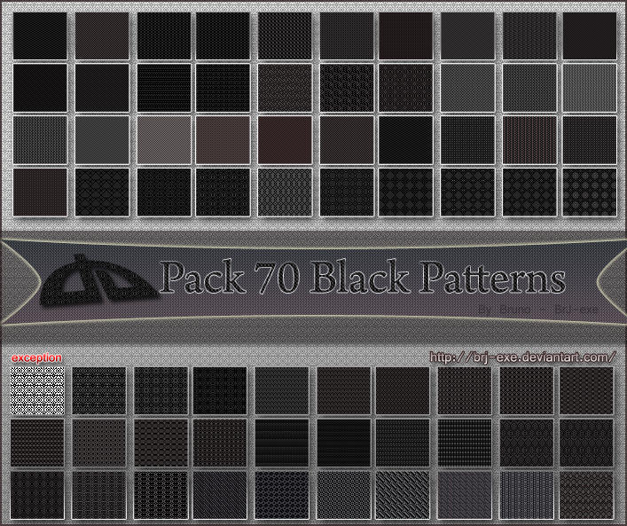 Pack 70 black Patterns V1.0 by BrJ-exe on DeviantArt