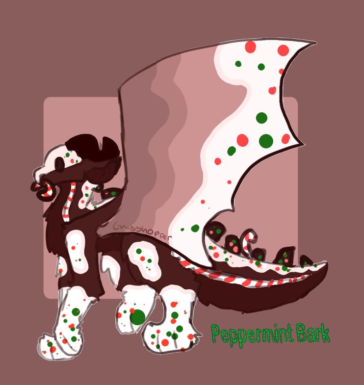 Peppermint Bark Dragon by Grasshopperwof on DeviantArt