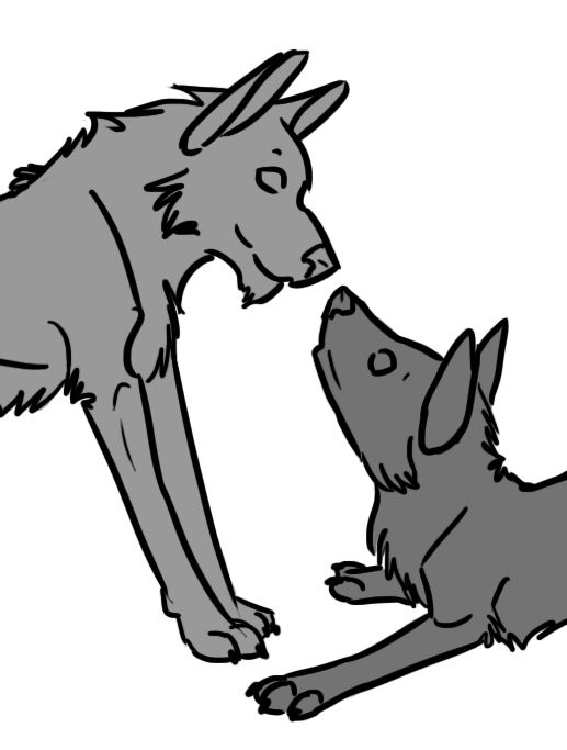 FREE Wolf Breeding Lineart by Fallen-Adopts on DeviantArt