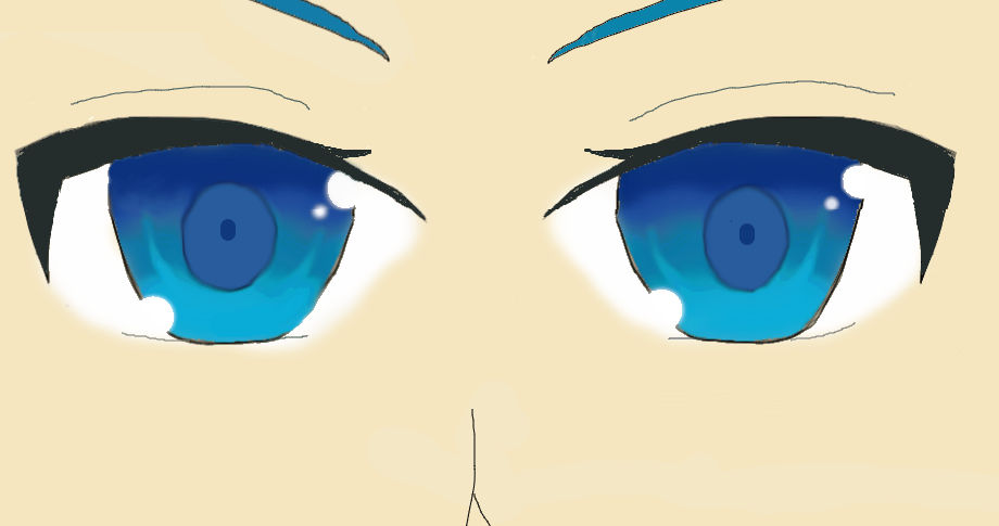 Blue Anime eyes by Iwanche on DeviantArt