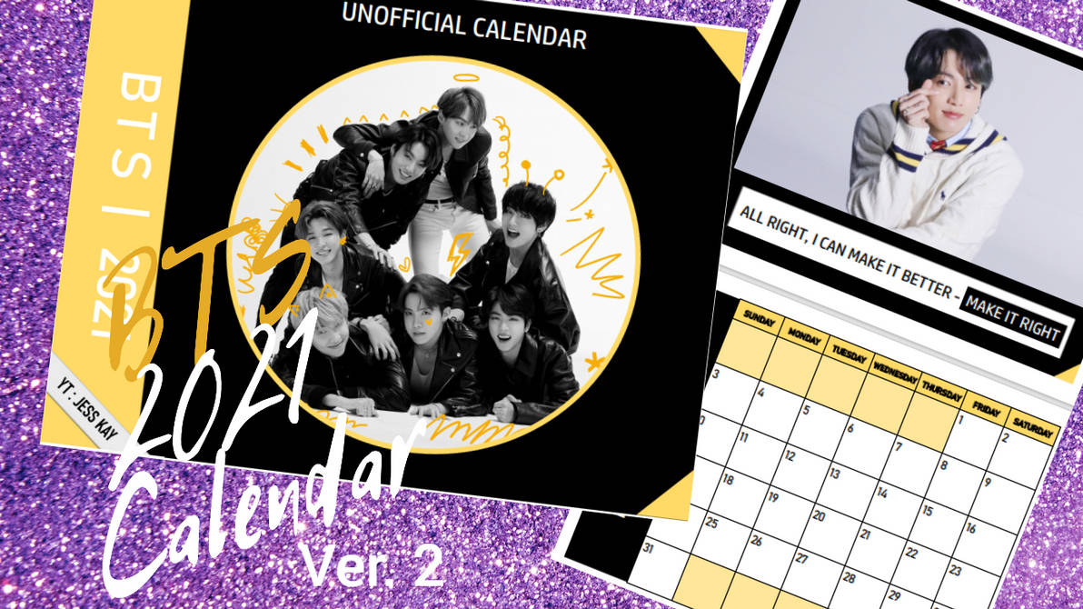 BTS Calendar 2021 ver 2 (Colour) by minemily on DeviantArt