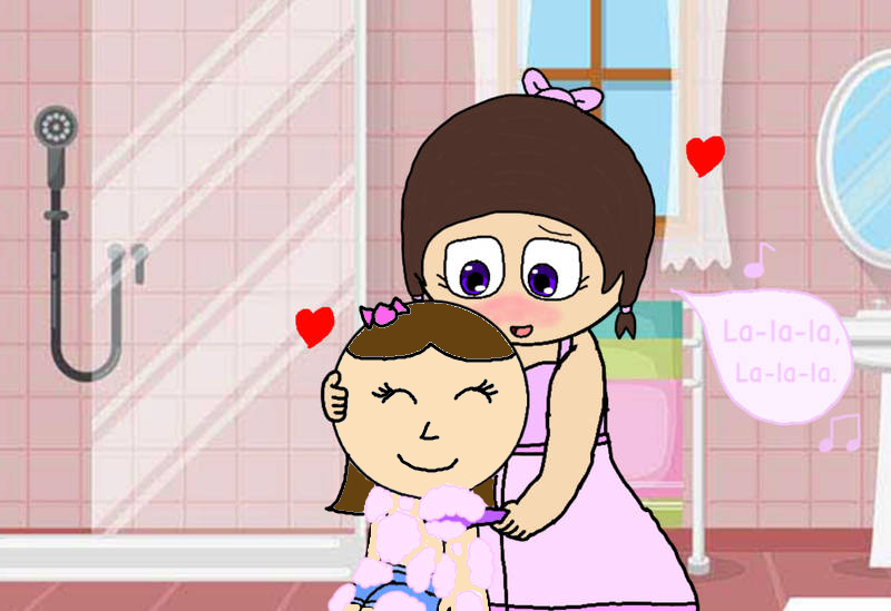 Bubbles giving me a bath by JansyntheGirl2004 on DeviantArt