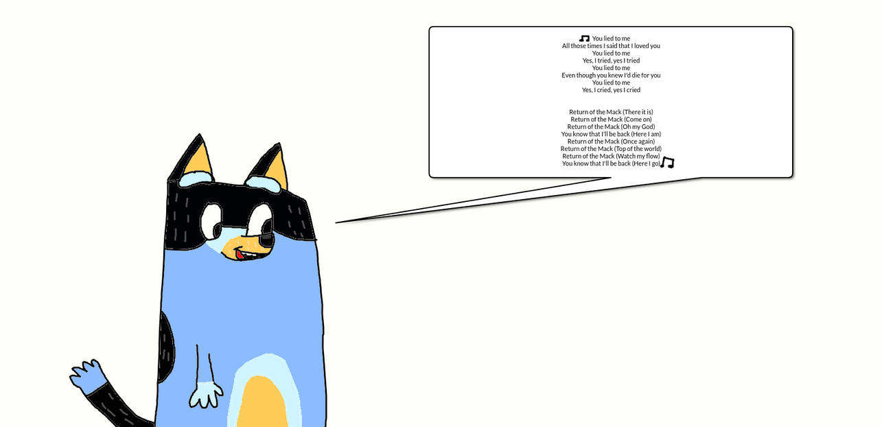 Bandit Heeler singing Return of the Mack by JansyntheGirl2004 on DeviantArt