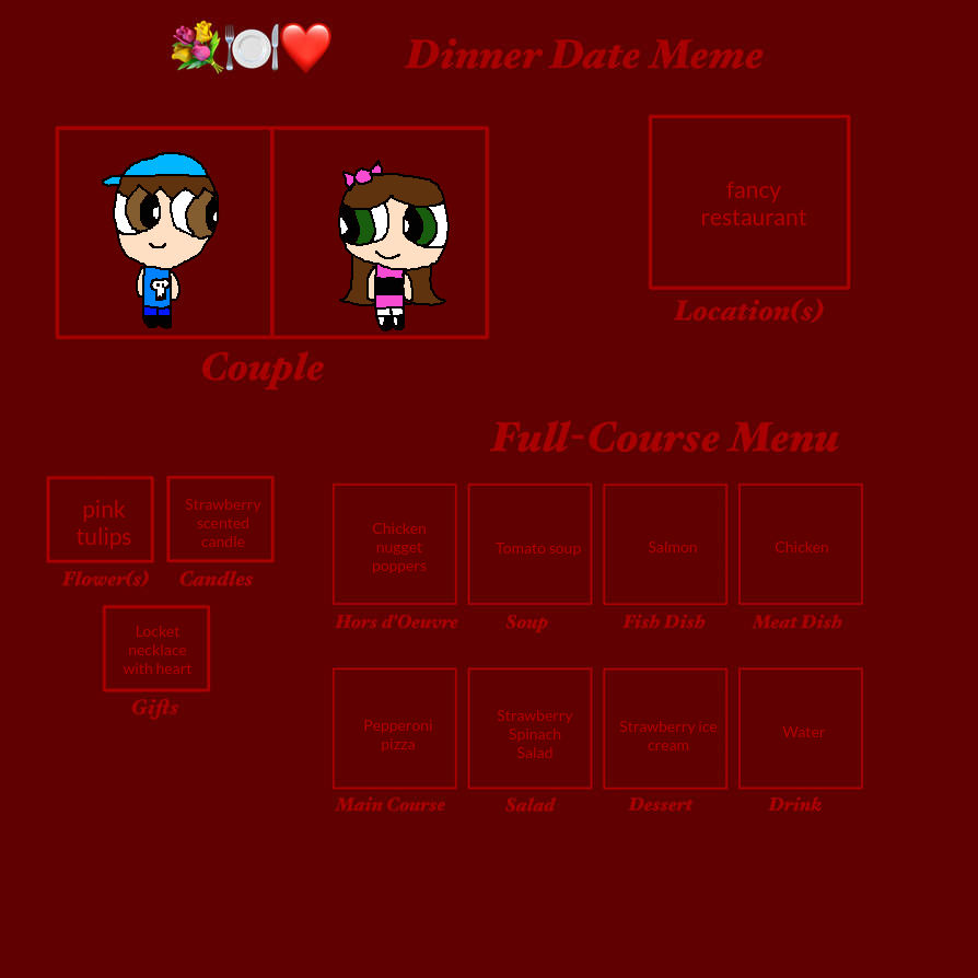 My Dinner Date Meme by JansyntheGirl2004 on DeviantArt