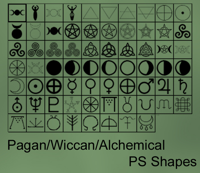 Pagan/Wiccan Custom Photoshop Shapes by xxtayce on DeviantArt