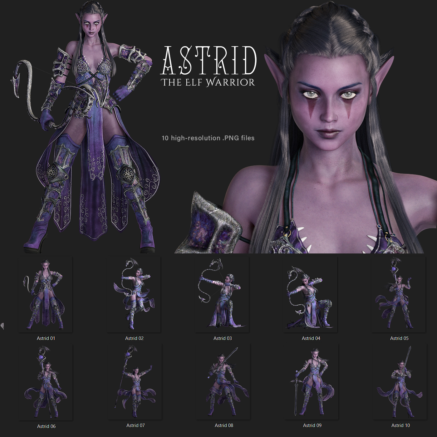 Astrid - The Elf Warrior Premium by frozenstocks on DeviantArt