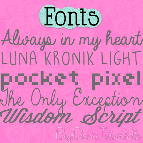~Fonts~ by DaniiTutorials on DeviantArt