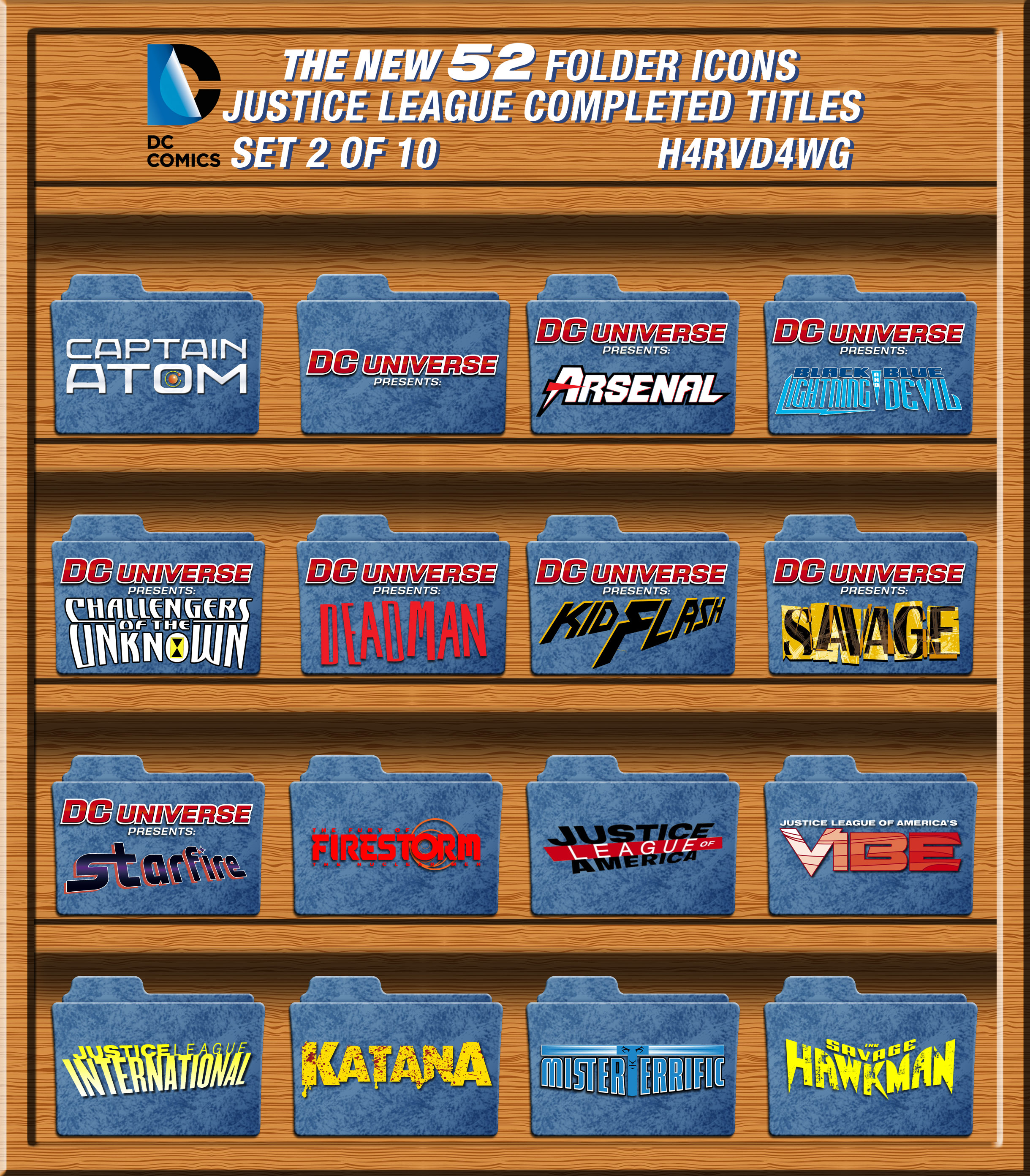 DC New 52 Folder Icon Set 2 H4rvD4wg by H4rvDawg on DeviantArt