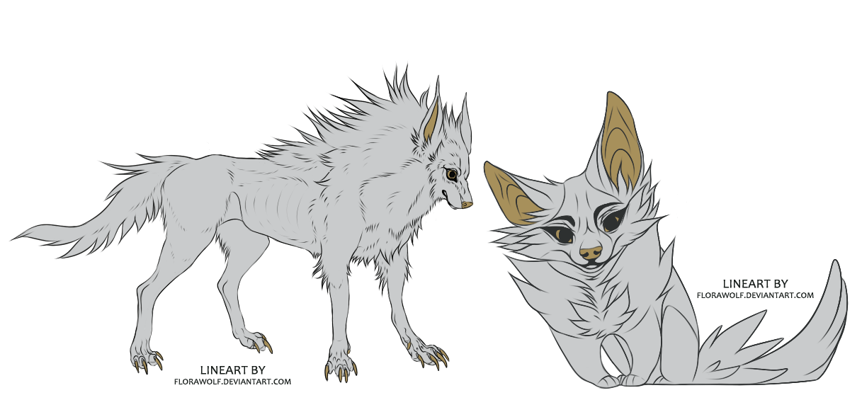 free wolf lineart by runmare on DeviantArt