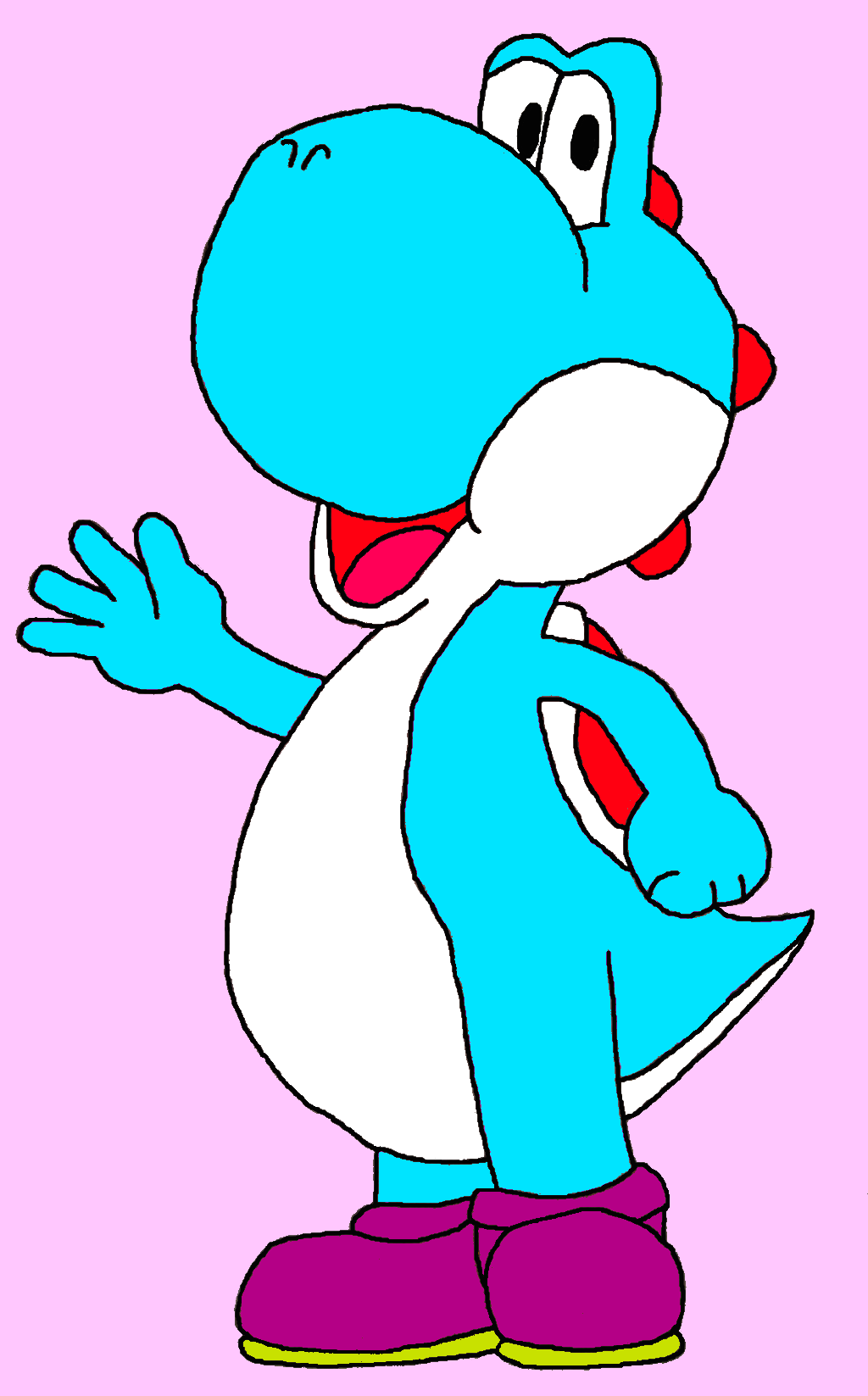 Light Blue Yoshi Digital by DakotaDaniels on DeviantArt
