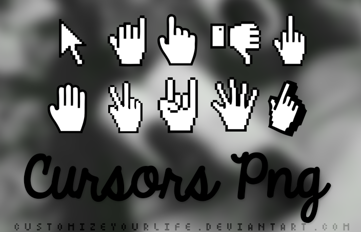 Cursors Png + Font || Pack by CustomizeYourLife on DeviantArt