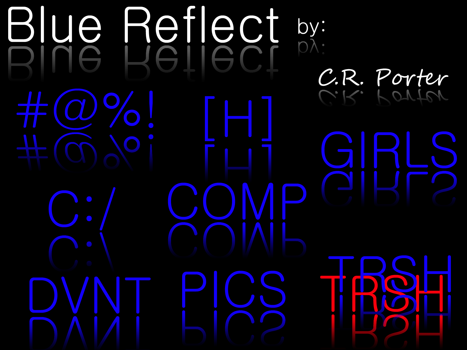 Blue Reflect Text Icons by MrPorter on DeviantArt