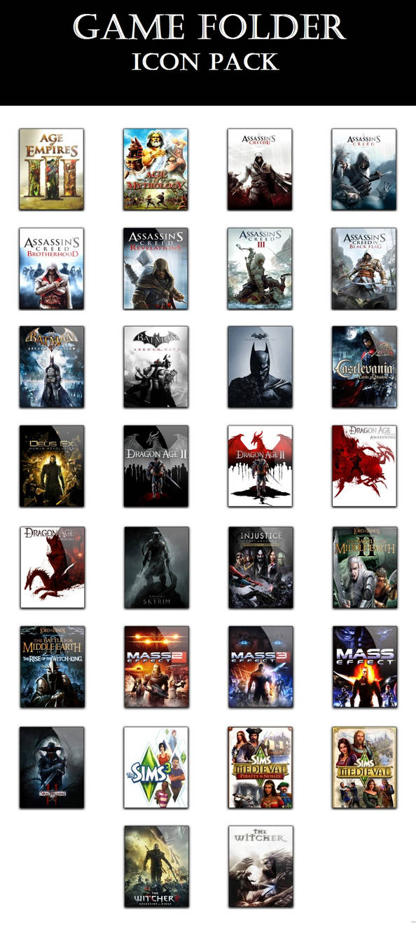 Game Folder Icon Pack by iSubhranil on DeviantArt