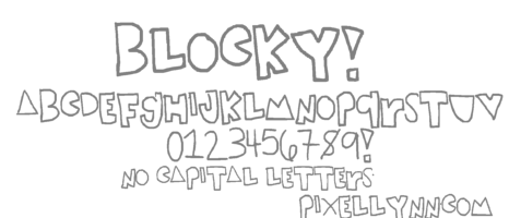 blocky font by sunsetxsilhouette on DeviantArt