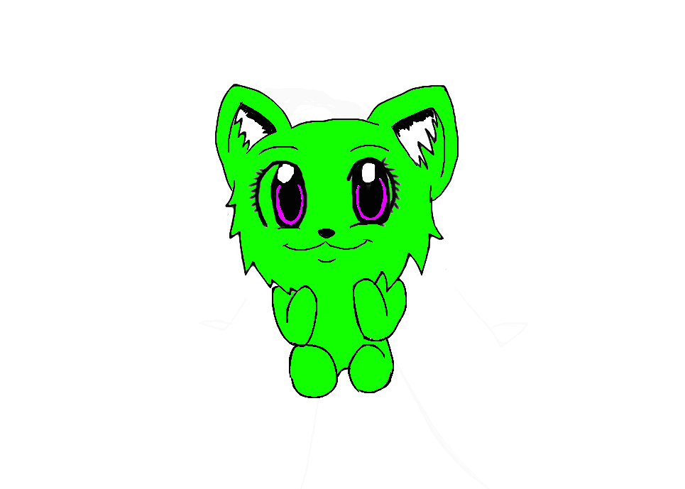 Green Kitty!!! by SuperKitty99 on DeviantArt