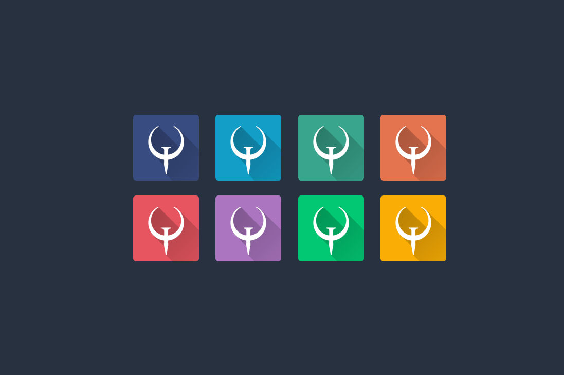 Flat Shadow Quake Icon Multiple Colors by flat-icons on DeviantArt