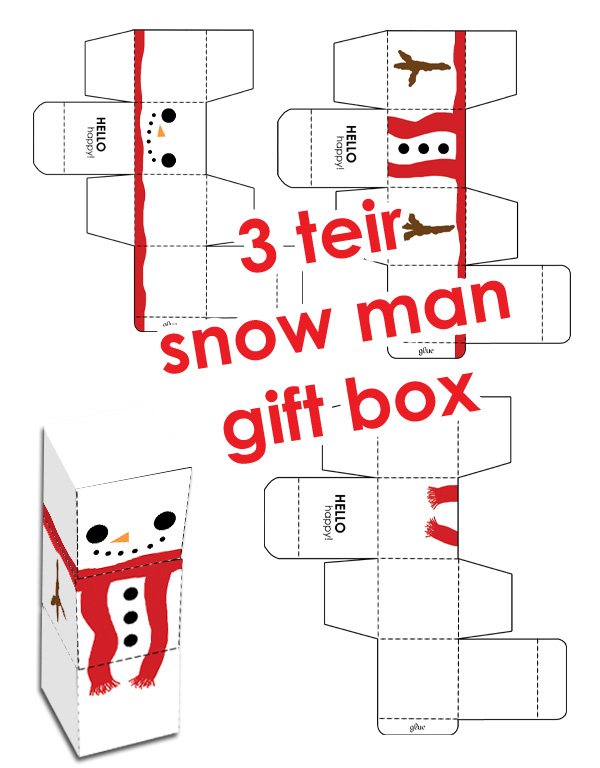 Merry Xmas Snowman Gift Box by hellohappycrafts on DeviantArt
