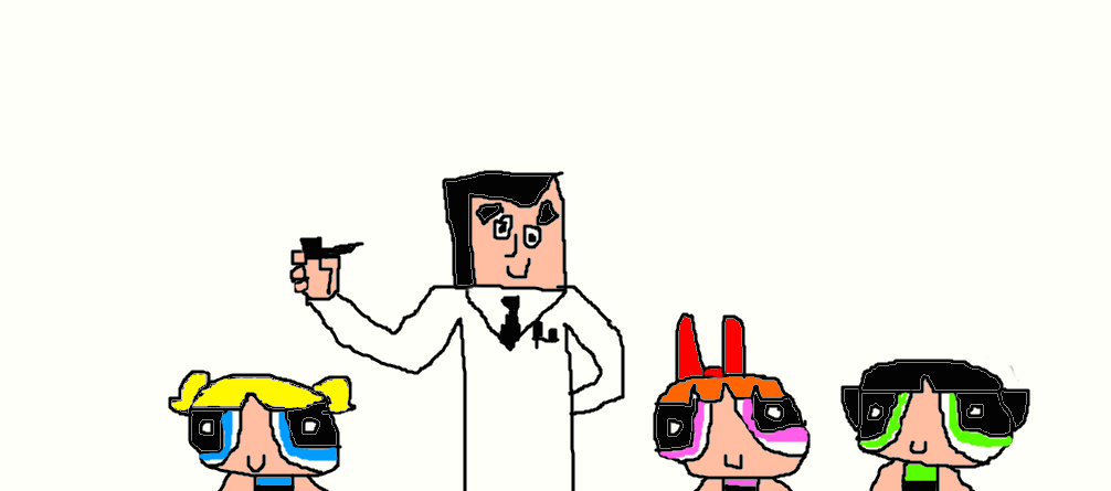 Powerpuff Girls and their dad Professor Utonium by Simpsonsfanatic33 on ...