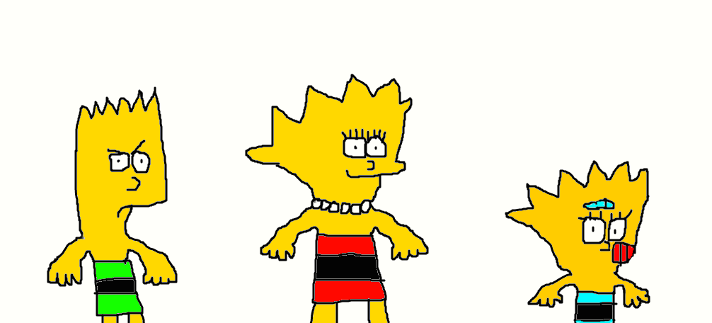 Simpson Kids as Powerpuff Girls by Simpsonsfanatic33 on DeviantArt